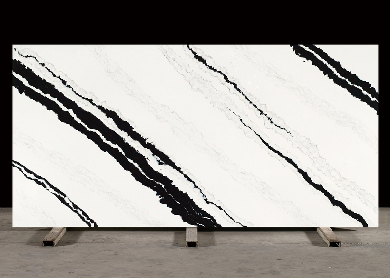 Engineered Quartz FA661 Calacatta Panda White for Countertops , Vanity ...